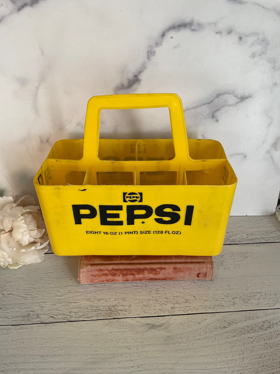 Vintage Pepsi, Pepsi Bottle Holder, Yellow Pepsi Storage, Pepsi Cola ...