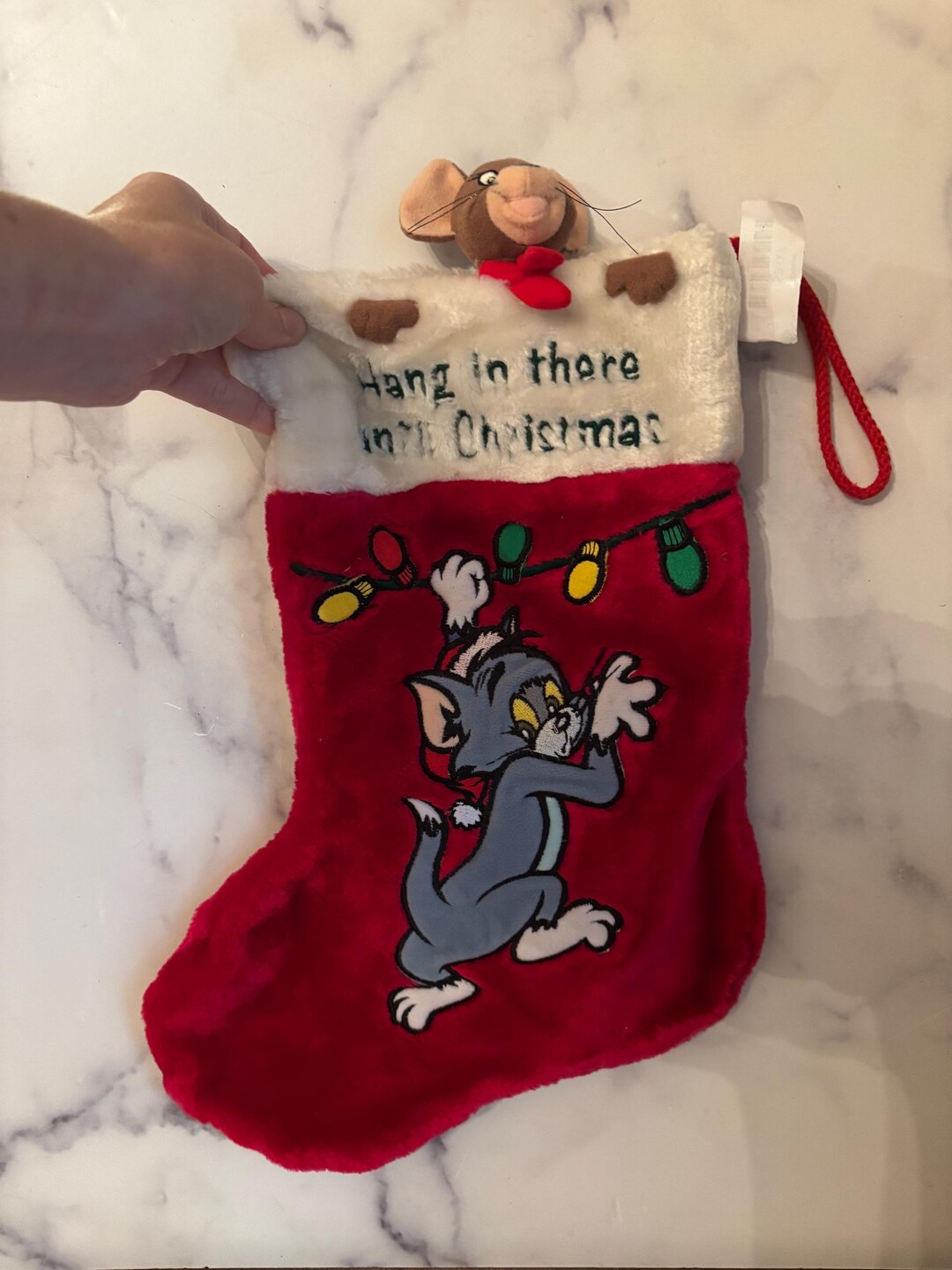 Vintage Tom and Jerry Stocking, Tom and Jerry Christmas, Cat and Mouse ...