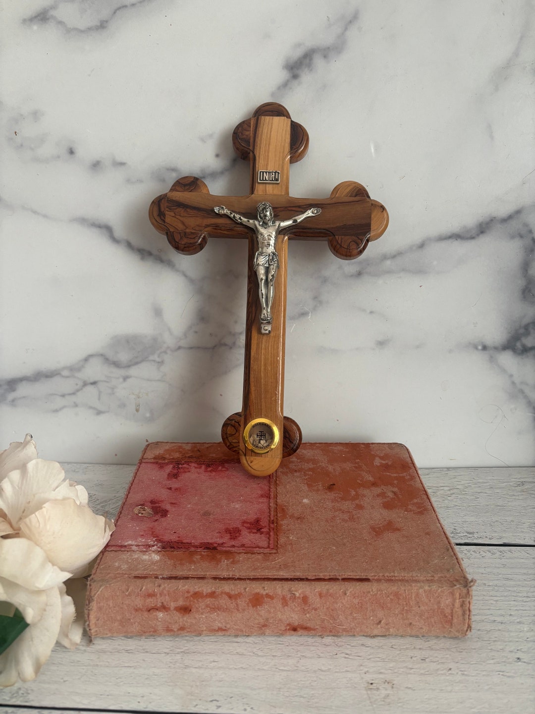 Olive Tree Cross, Vintage Crucifixion, Wood Cross, Religious Decor ...