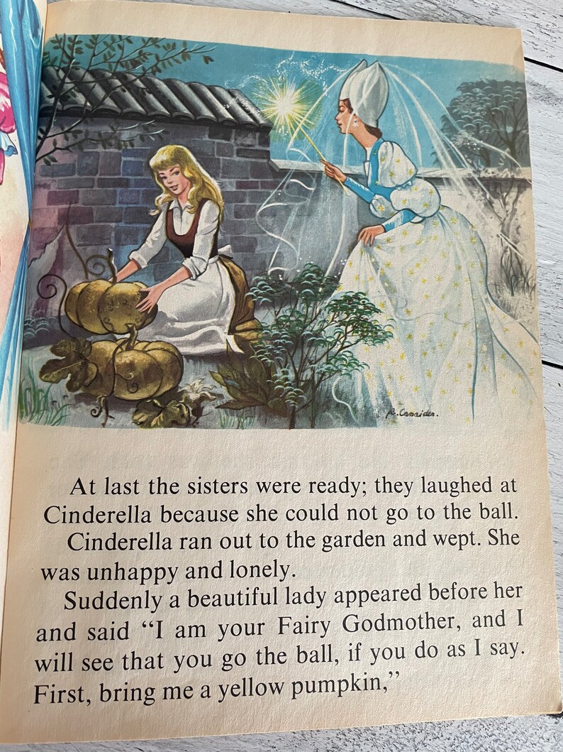 Vintage Cinderella Book Old Cinderella Book 1967 Cinderella - Etsy