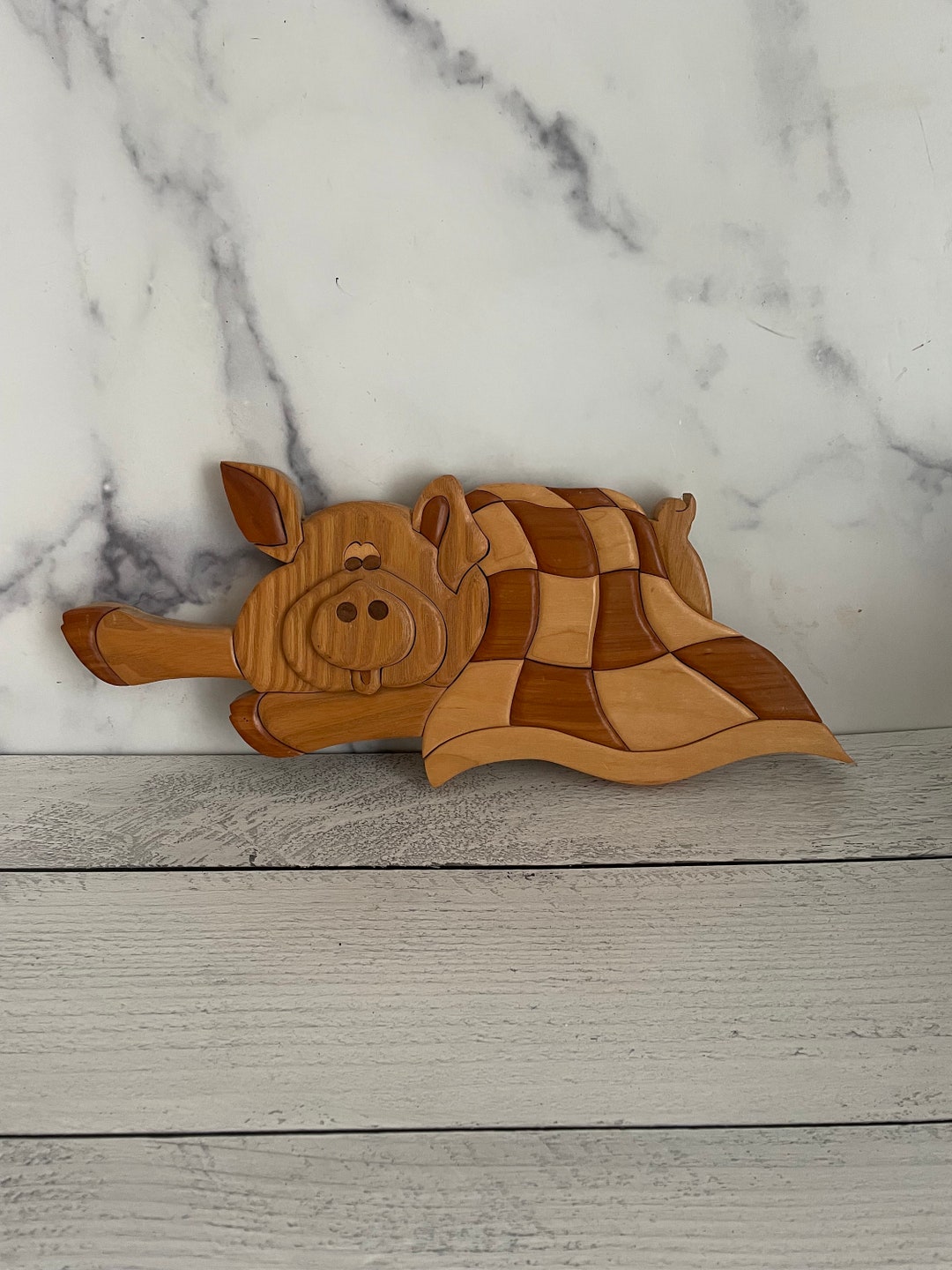 Pig in a Blanket, Wooden Pig, Farm Pig, Country Pig, Vintage Pig ...