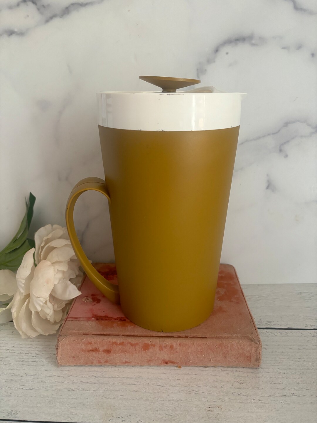 Vintage THERM WARE Pitcher, David Douglas Pitcher, Gold Pitcher, 1/2 ...