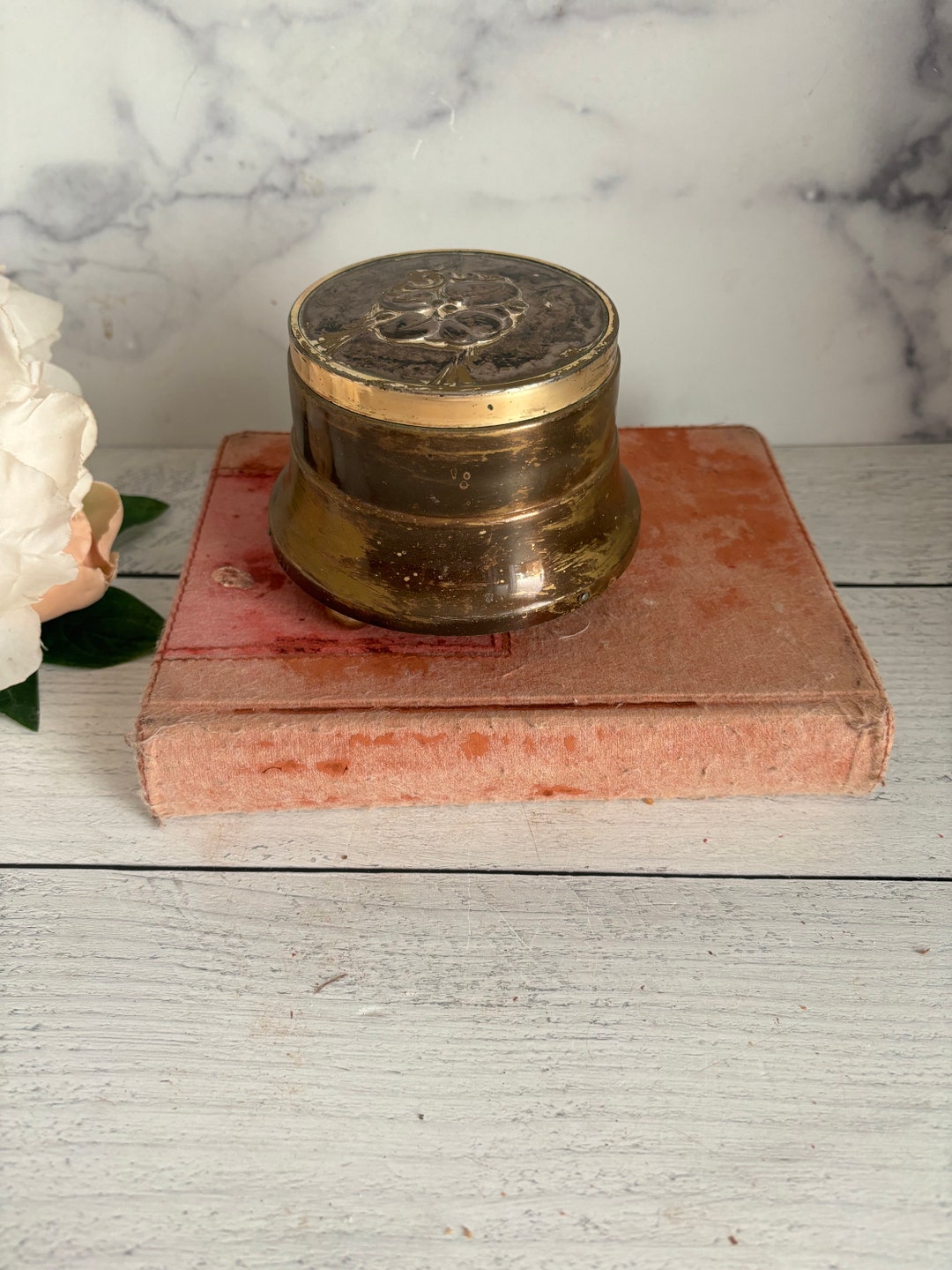 Vintage Vanity Powder Buff Box, Vintage Music Box, Metal Powder Box - Etsy