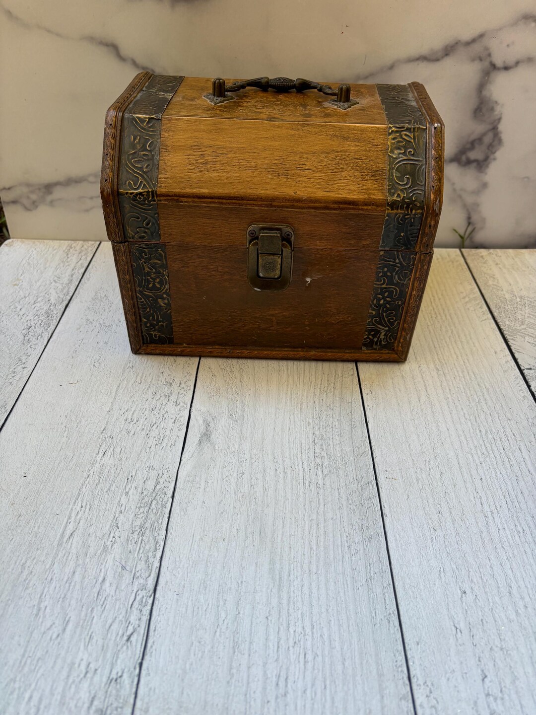 Vintage Treasure Chest, Vintage Jewerly Box, Medieval Jewerly Box, Lion ...