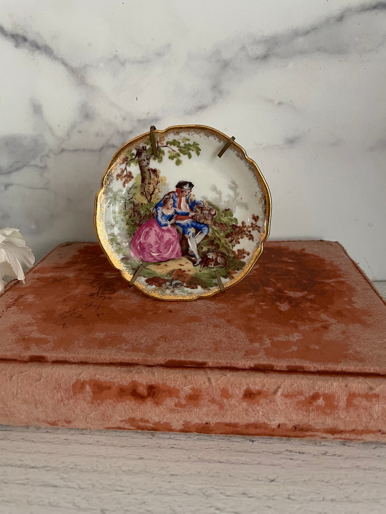 Victorian Plate, Vintage Decorative Plate, Victorian Couple ...