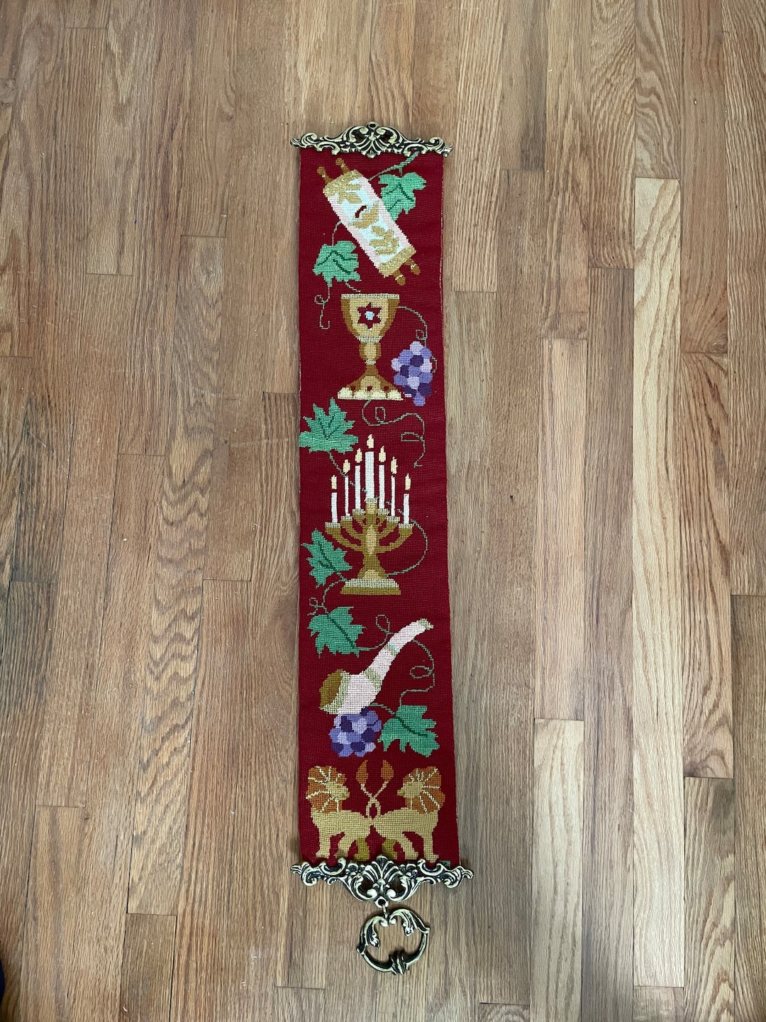 Jewish Bell Pull, Jewish Decor, Jewish Scroll, Handmade Door Pull ...