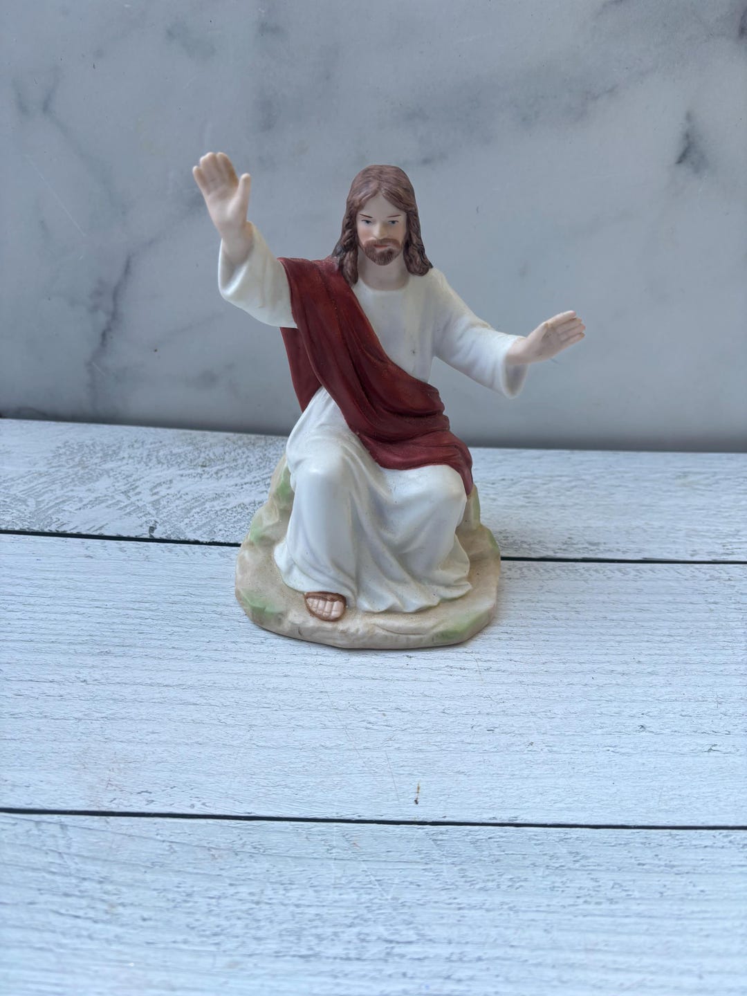 Jesus Figurine, Sermon on the Mount Jesus, Religious Figurine, Catholic ...