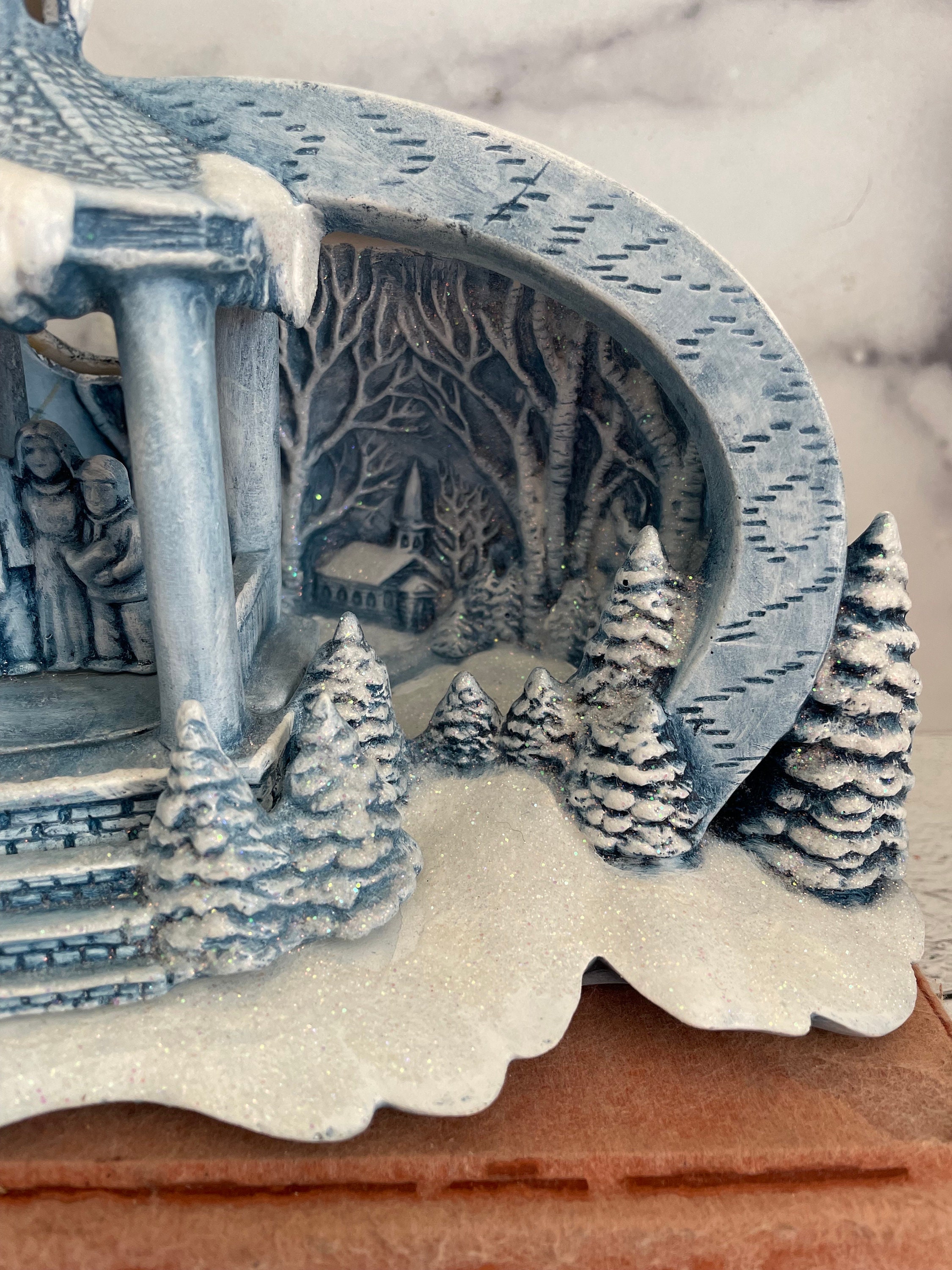 Blue Christmas Village, Blue Christmas Carolers, Winter Wonderland ...
