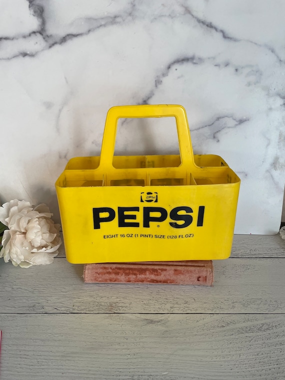 Vintage Pepsi, Pepsi Bottle Holder, Yellow Pepsi Stor… - Gem