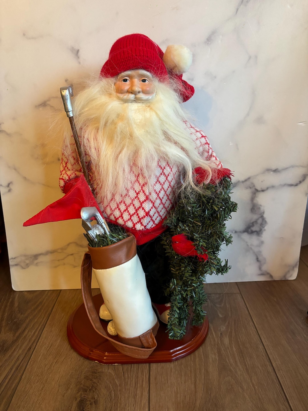 Vintage Golf Santa, Golfing Santa, Golf Theme Santa, Golf Christmas ...
