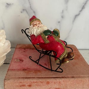 Vintage Santa, Small Santa, Rocking Santa, Colorful Santa, Old Santa ...