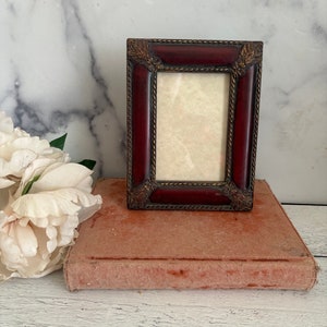Vintage Picture Frame, Maroon Picture Frame, Rectangular Picture Frame ...