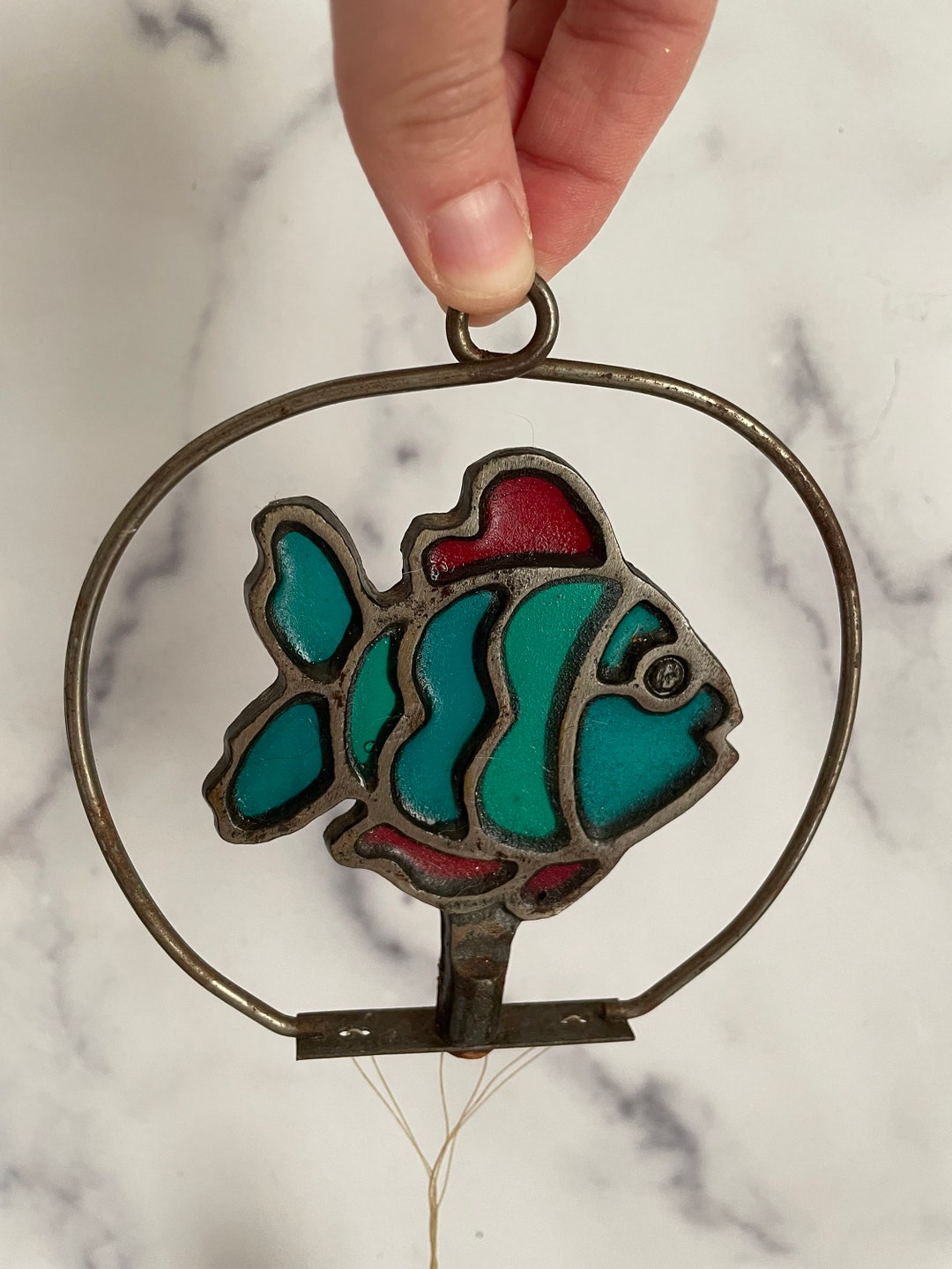 Vintage Suncatcher, Fish Suncatcher, Stained Glass Fish, Fish Wind ...