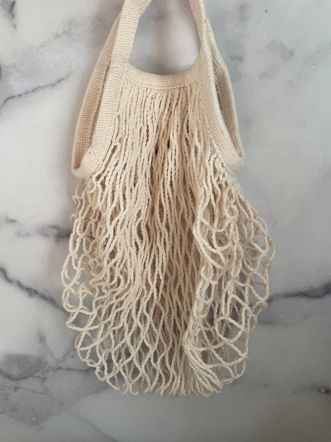 White Produce Bag, Market Bag, White Net Bag, Market String Bag, White ...