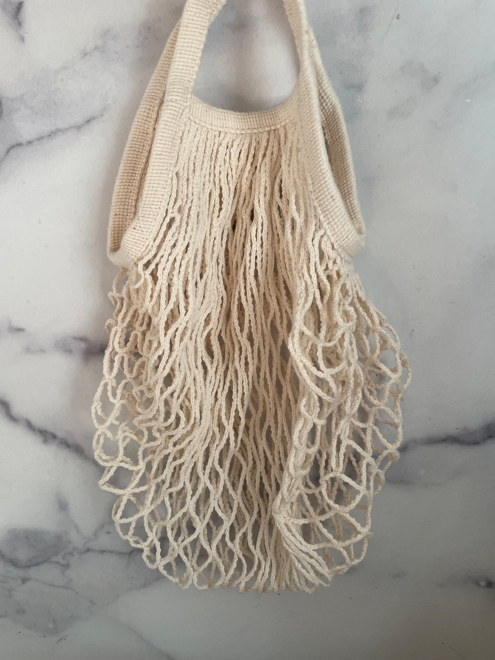 White Produce Bag, Market Bag, White Net Bag, Market String Bag, White ...