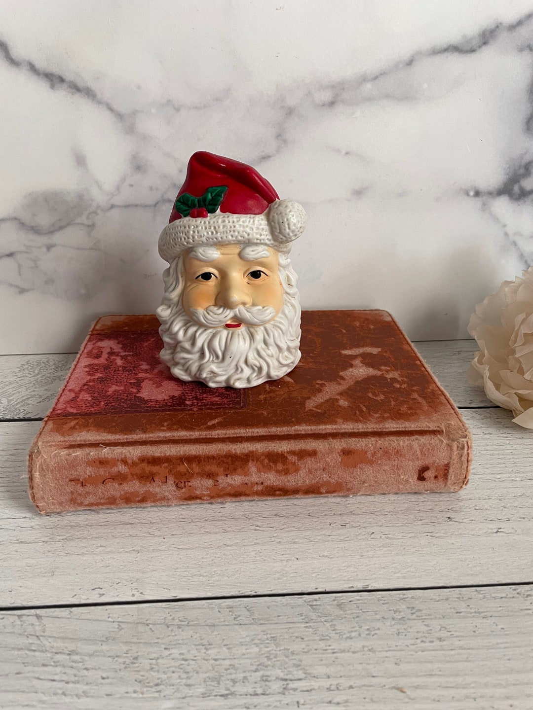 Santa Head, Vintage Santa, Ceramic Santa, Santa Figurine, Vintage Santa ...