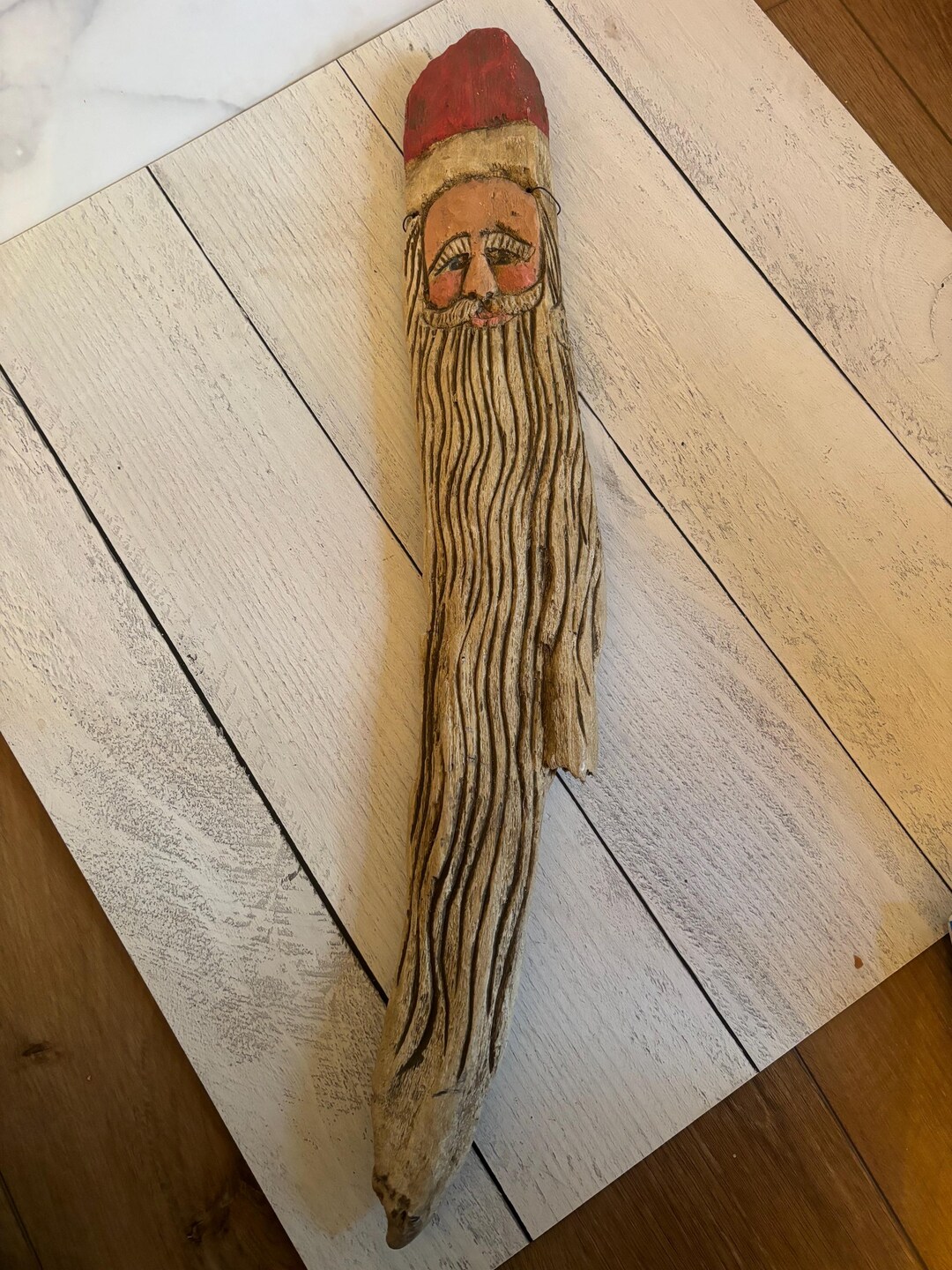 Santa Head, Large Santa Head, Vintage Santa Decor, Santa Face Door ...