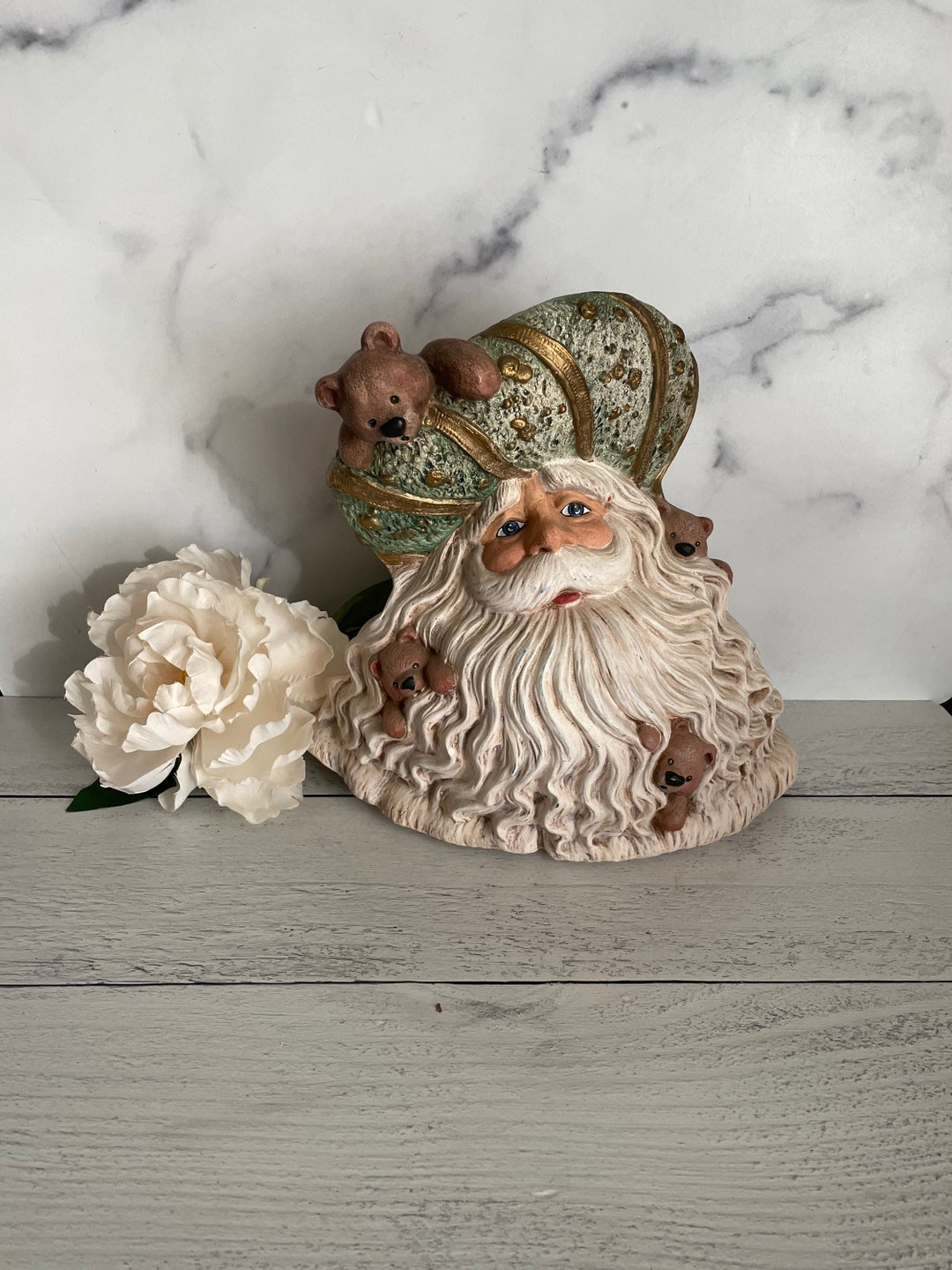 Father Christmas, Vintage Santa, Big Santa Head, Old World Santa ...