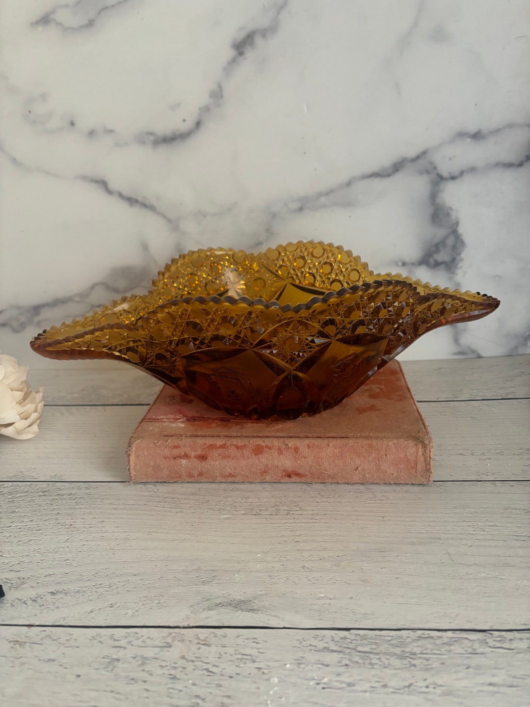 Vintage Kemple Glass, Wheatonware, Napoleon Hat Dish, Banana Bowl ...