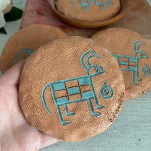 Terracotta Coasters, Handmade Coasters, Dog Coasters, Abstract Coasters ...