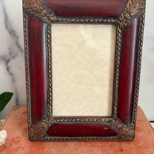 Vintage Picture Frame, Maroon Picture Frame, Rectangular Picture Frame ...