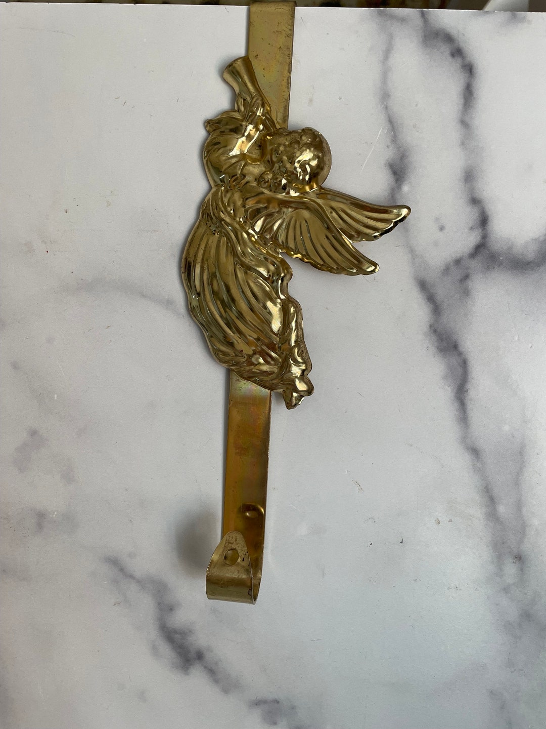 Gold Wreath Hanger, Metal Wreath Hanger, Angel Wreath Hanger, Vintage ...