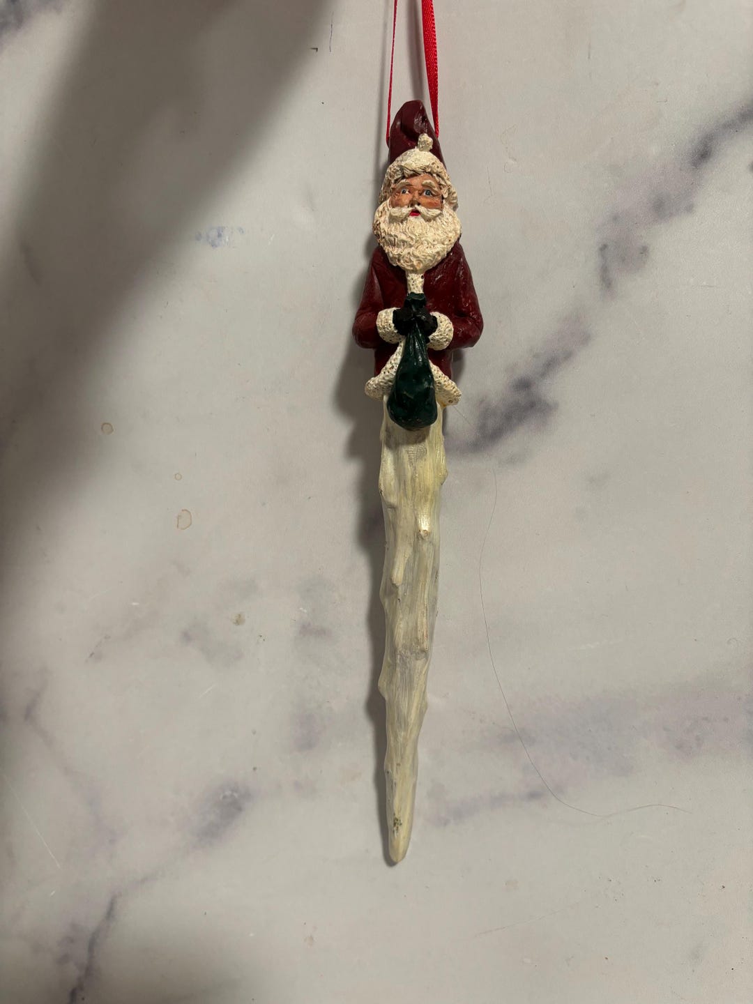 Santa Face Ornament, Vintage Santa Face, Icicle Santa Ornament, Skinny ...
