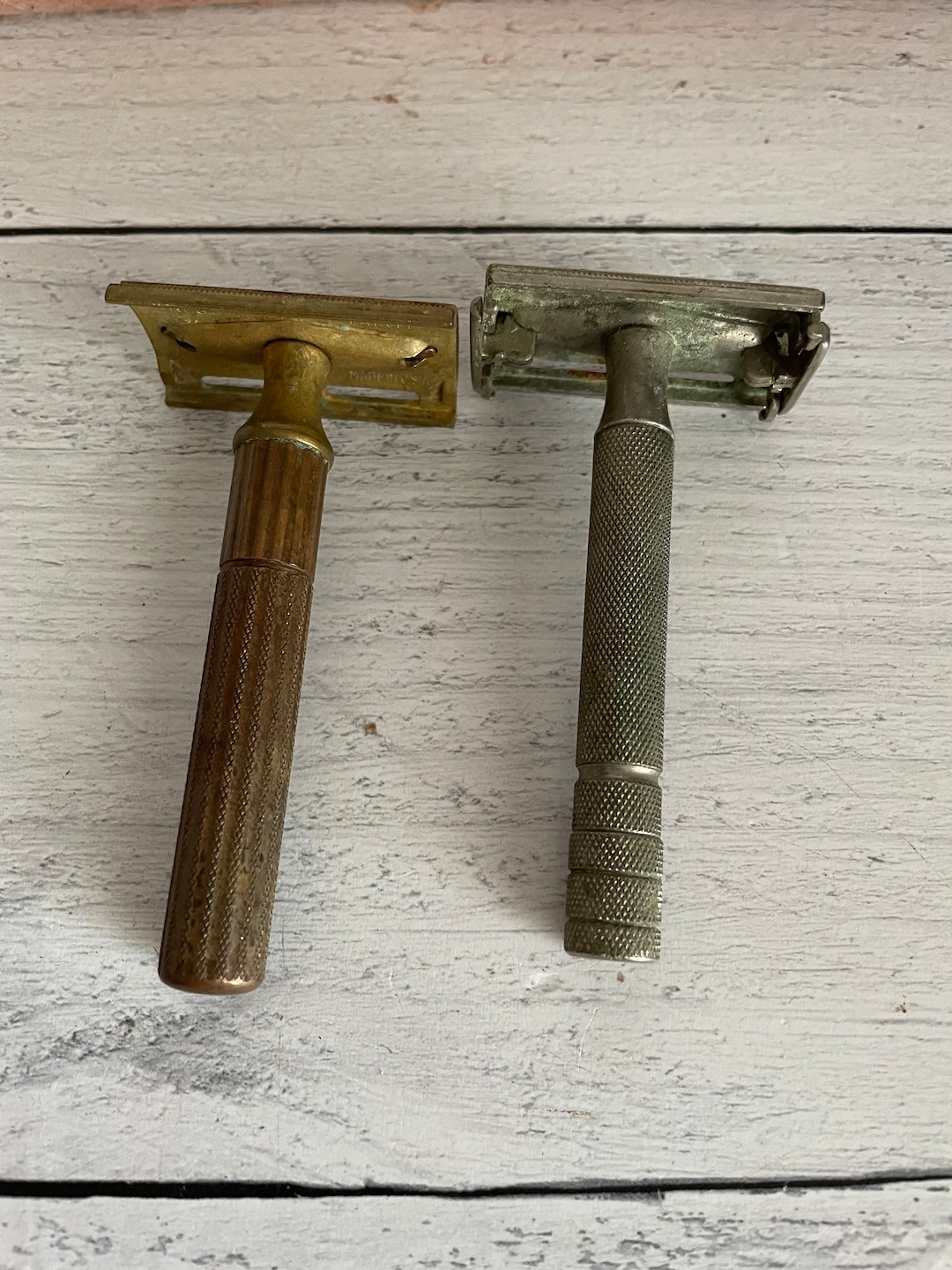 Vintage Razor, Gold Razor, Safty Razor, Old Razor, Antique Razor, Brass ...