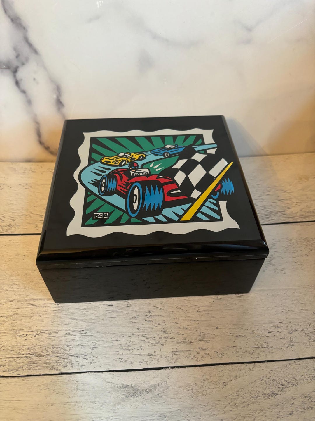 Vintage Storage Box, Trinket Box, Burton Morris Studios Pop Art Trinket ...