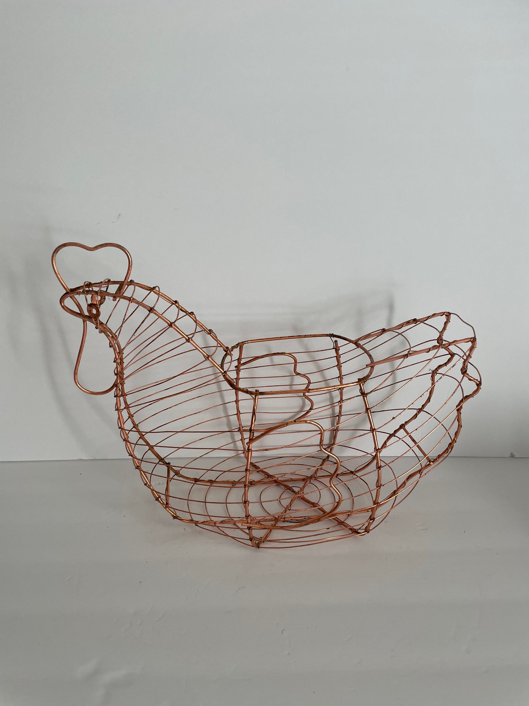Vintage Chicken Wire Basket Egg Wire Basket Collecting Eggs - Etsy