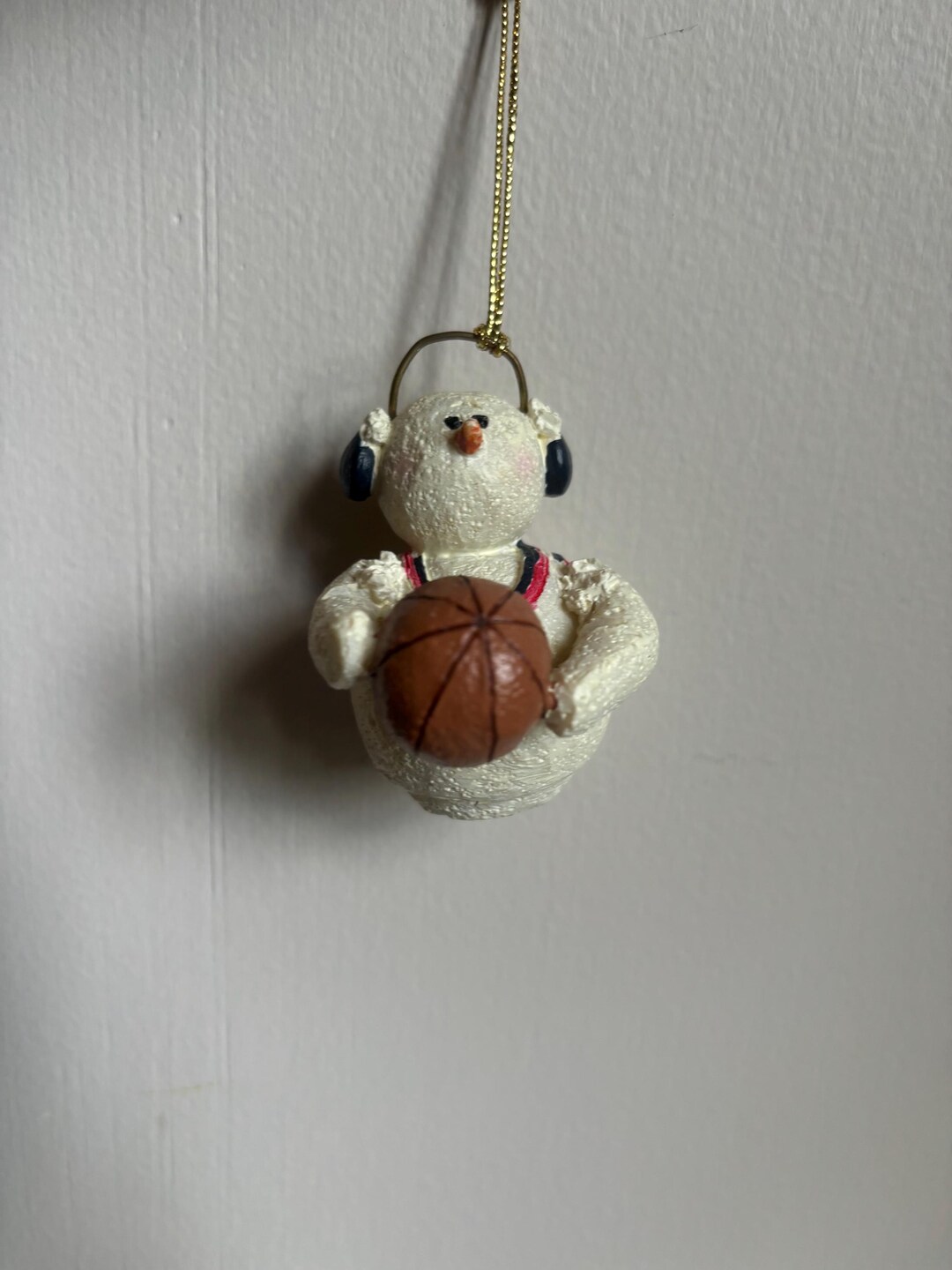 Snowman Ornament, Snowman With a Ball, Vintage Snowman, Basketball ...