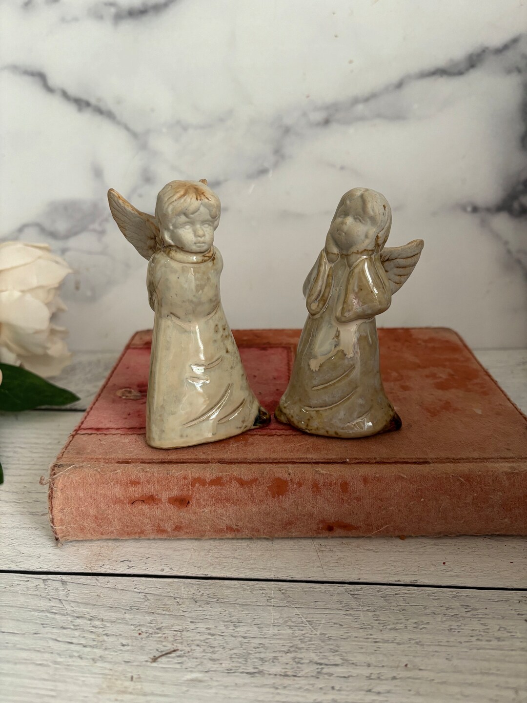 Rustic Angel, Ceramic Angels, Ceramic Cherubs, White Angels, White ...