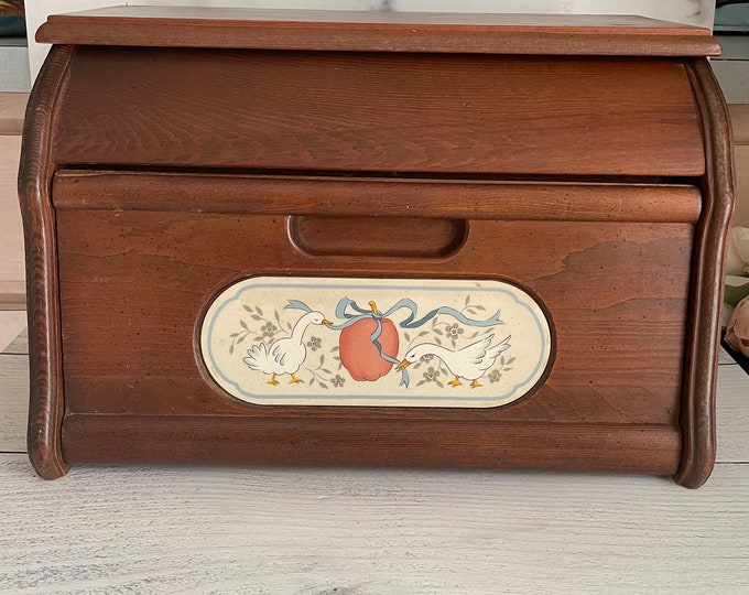 Geese Bread Box, Country Bread Box, Primitive Bread Box, Country Bread ...