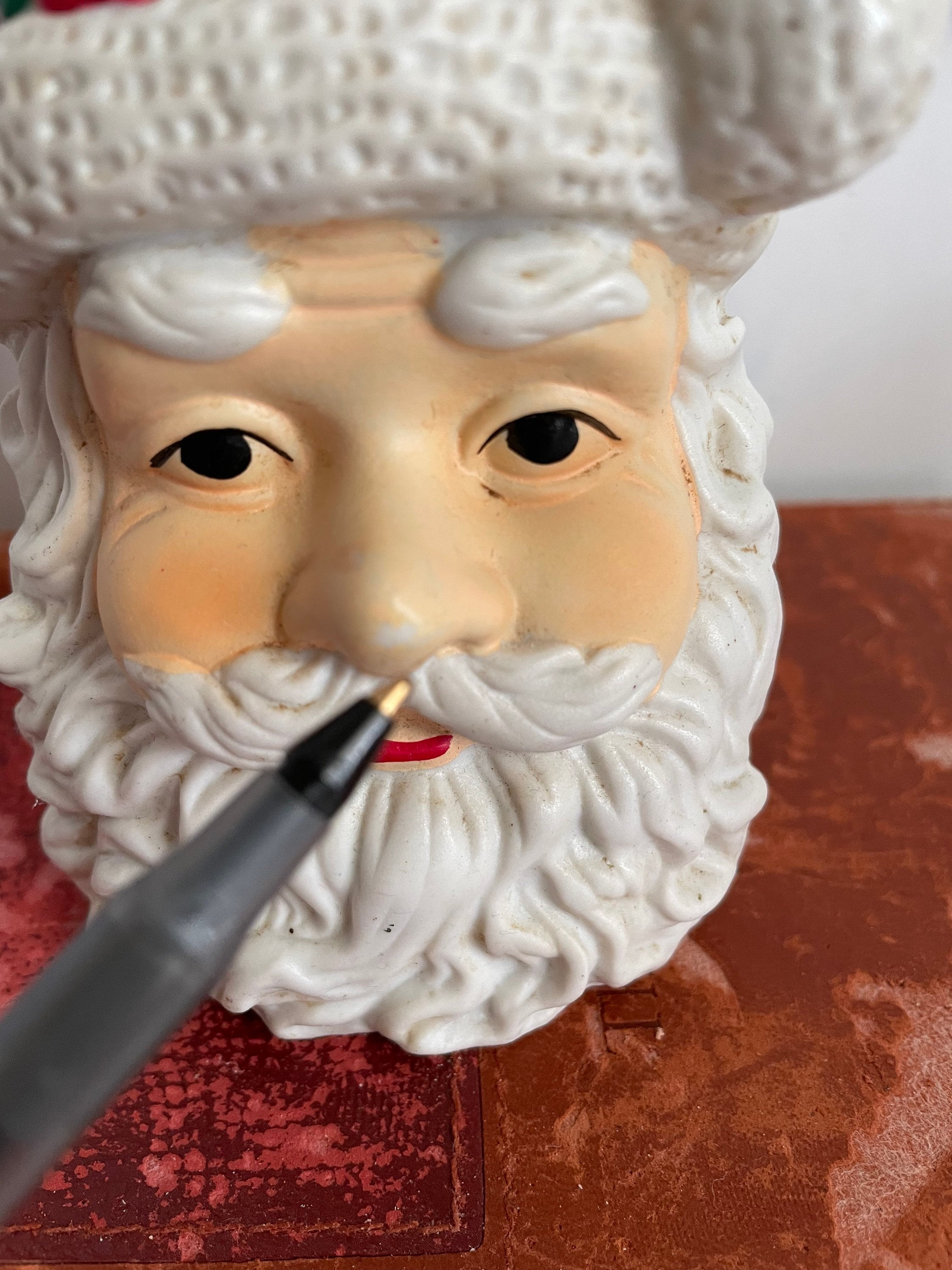 Santa Head, Vintage Santa, Ceramic Santa, Santa Figurine, Vintage Santa ...