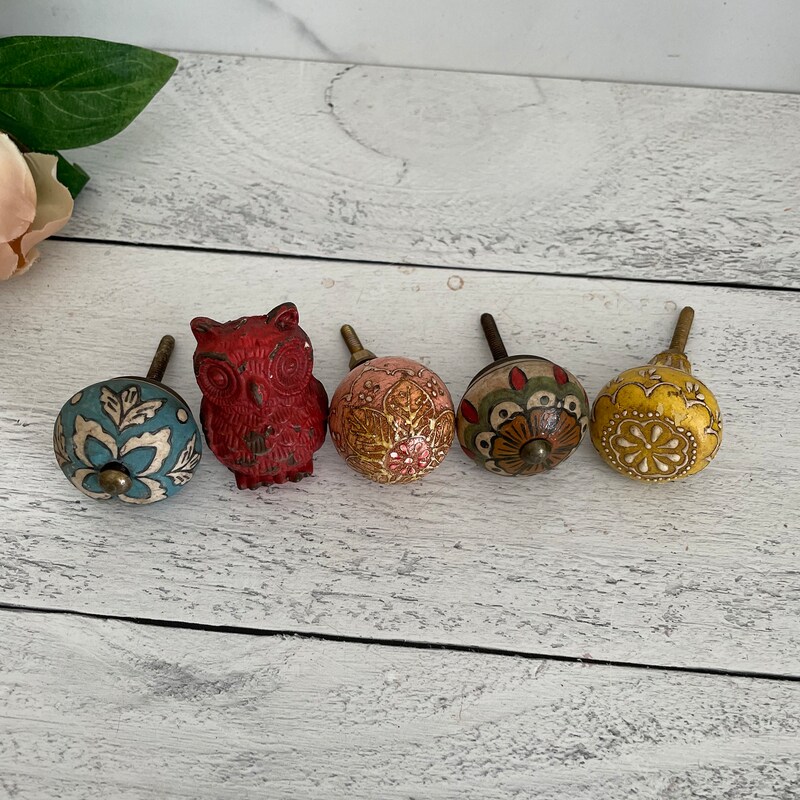 Painted Drawer Knobs - Etsy