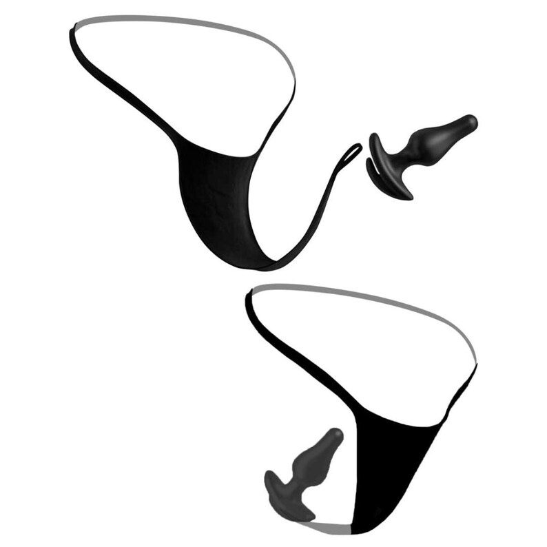 Bottomless Thong With Anal Plug Made Of Silicone And Double Etsy