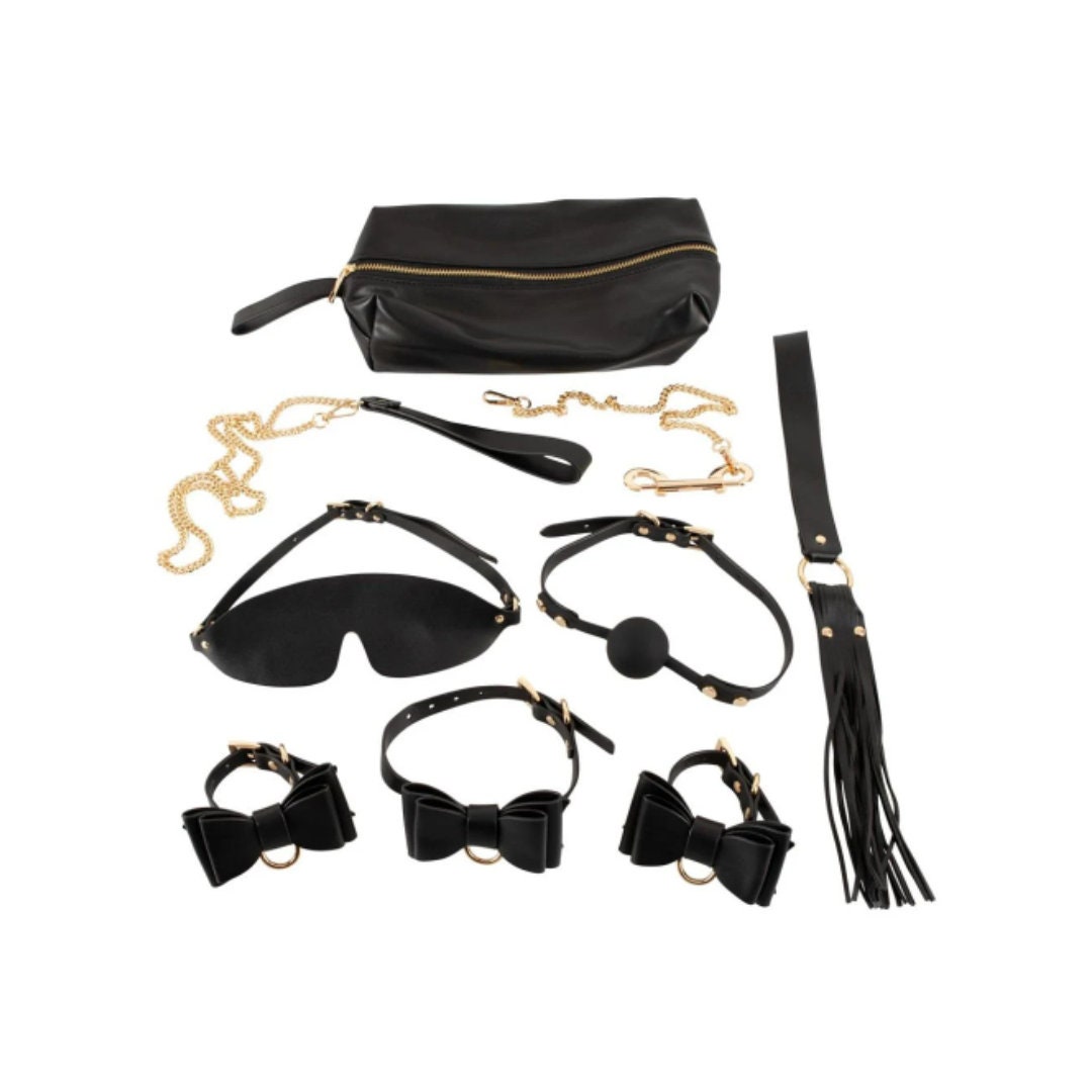 Deluxe Bondage Restraint Set 7 Pieces With Gold Details Plus Etsy
