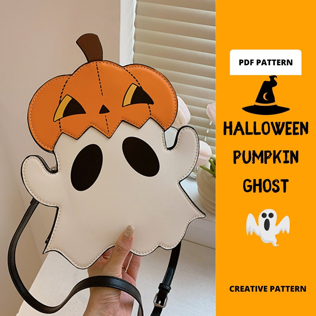 PUMPKIN GHOST PDF Pattern for Halloween Trick or Treat Bags, Halloween ...