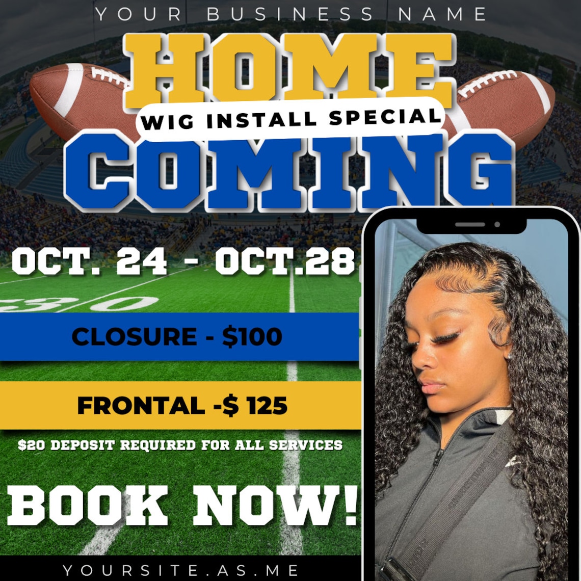 Homecoming Flyer, Homecoming Flyer for Hairstylists, Homecoming Hair ...