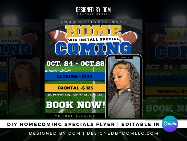 Homecoming Flyer, Homecoming Flyer for Hairstylists, Homecoming Hair ...