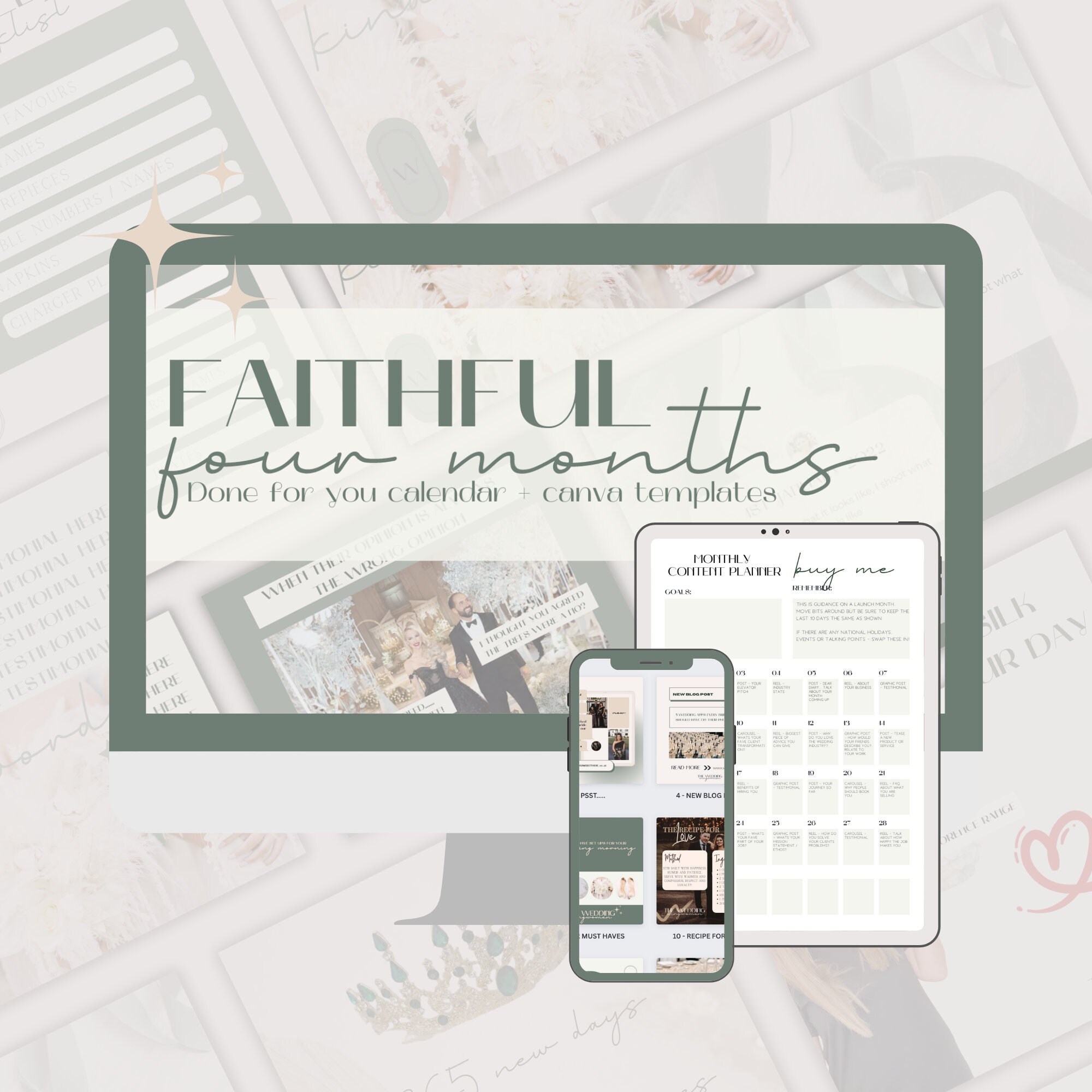 Four Month Calendar Prompt + Canva Templates to Boost IG Engagement for ...