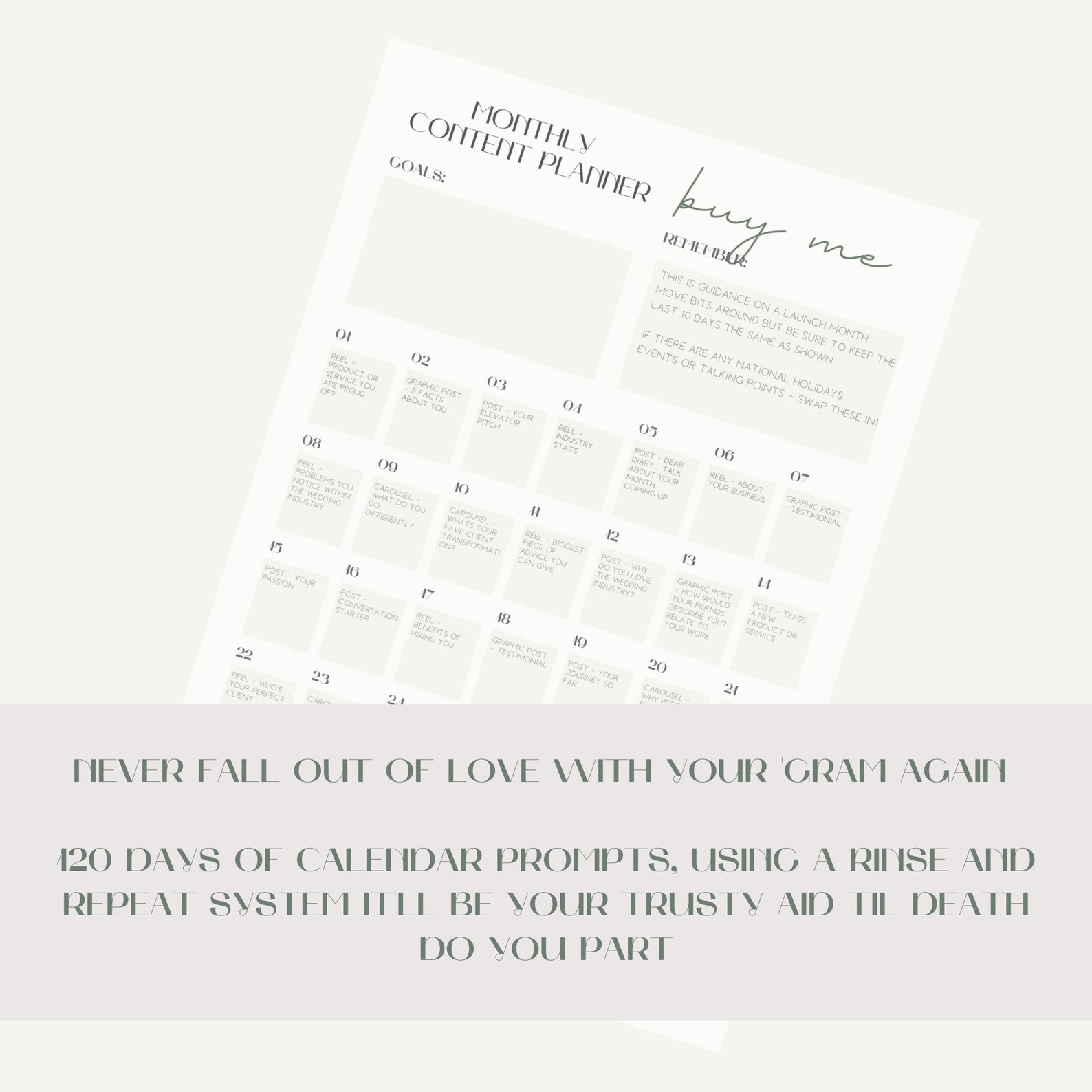 Four Month Calendar Prompt + Canva Templates to Boost IG Engagement for ...