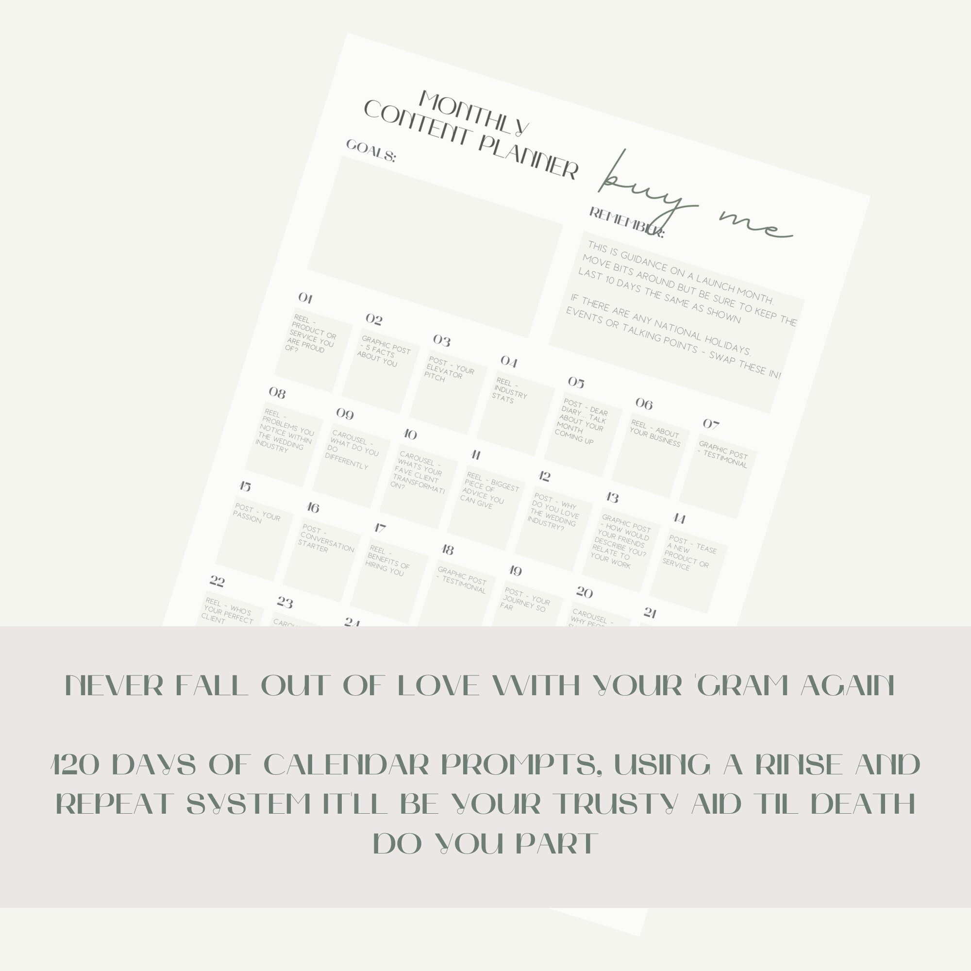 Four Month Calendar Prompt + Canva Templates to Boost IG Engagement for ...