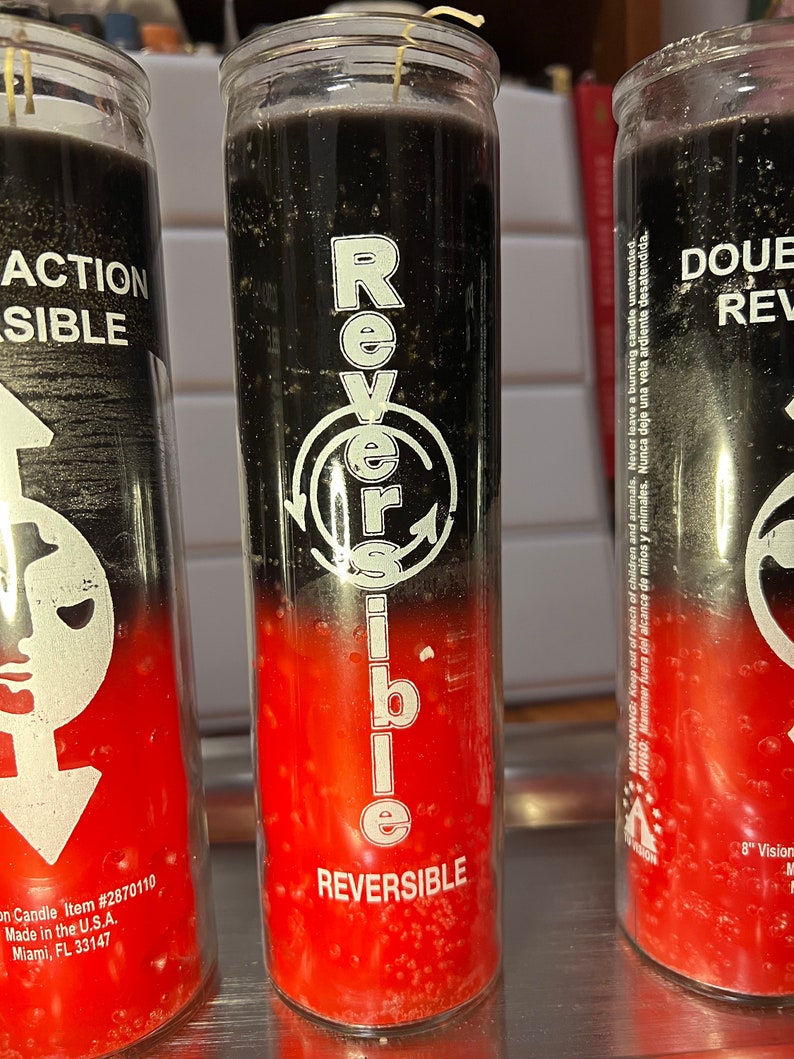 Reversible Double Action Candle for Orisha, Santeria , Hoodoo, Rootwork, Wiccan, Spell Magic ...