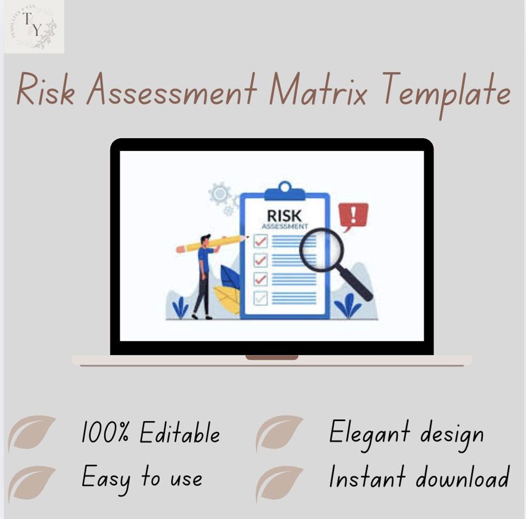 Risk Assessment Matrix Template | Editable Project Risk Analysis & Ai ...