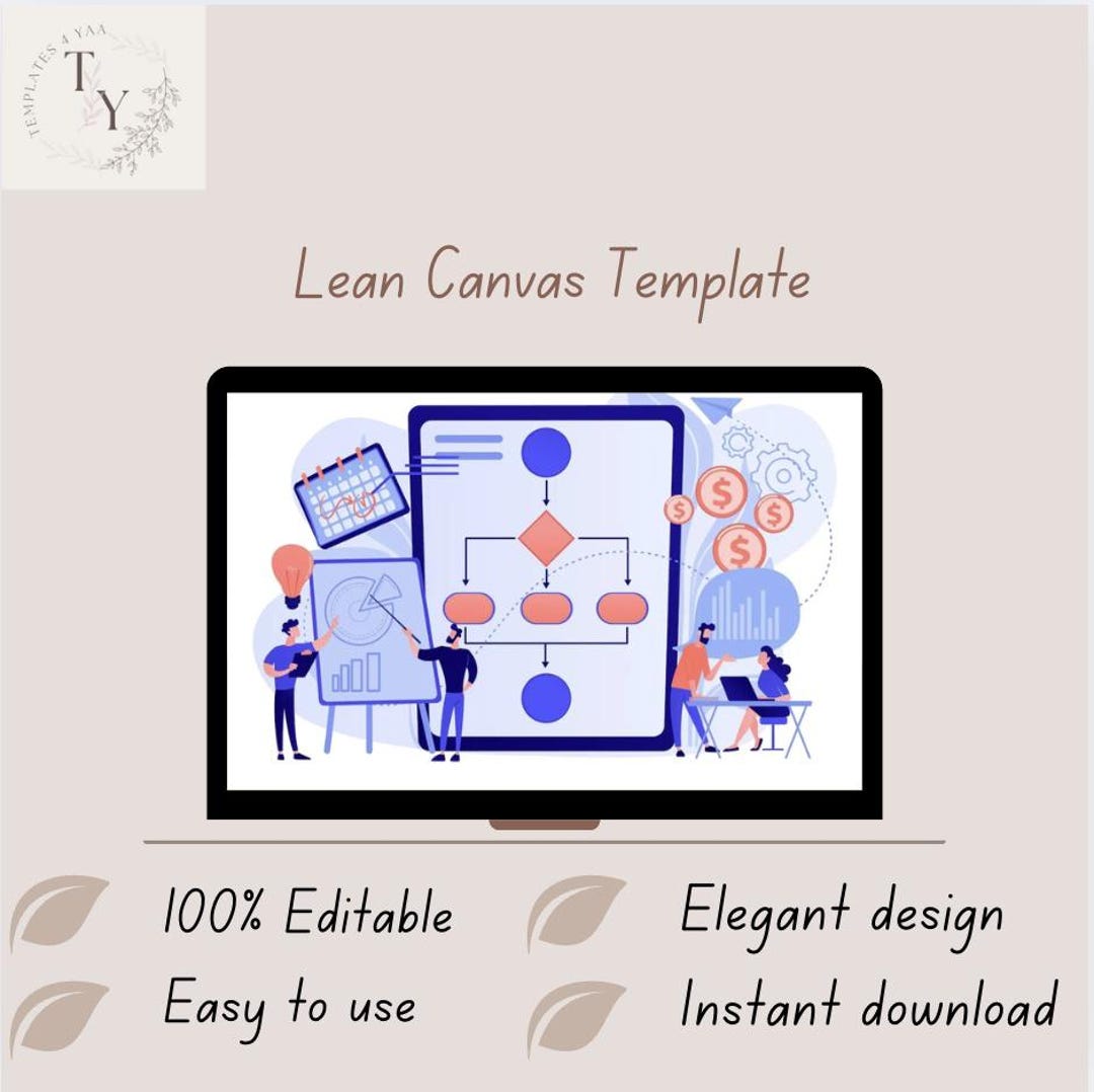 Lean Canvas & Business Model Canvas: Ms Powerpoint Template - Etsy