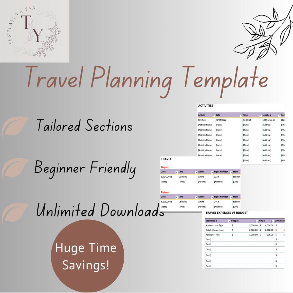 Ultimate Travel Planning Excel Template: Organize Your Adventures With ...
