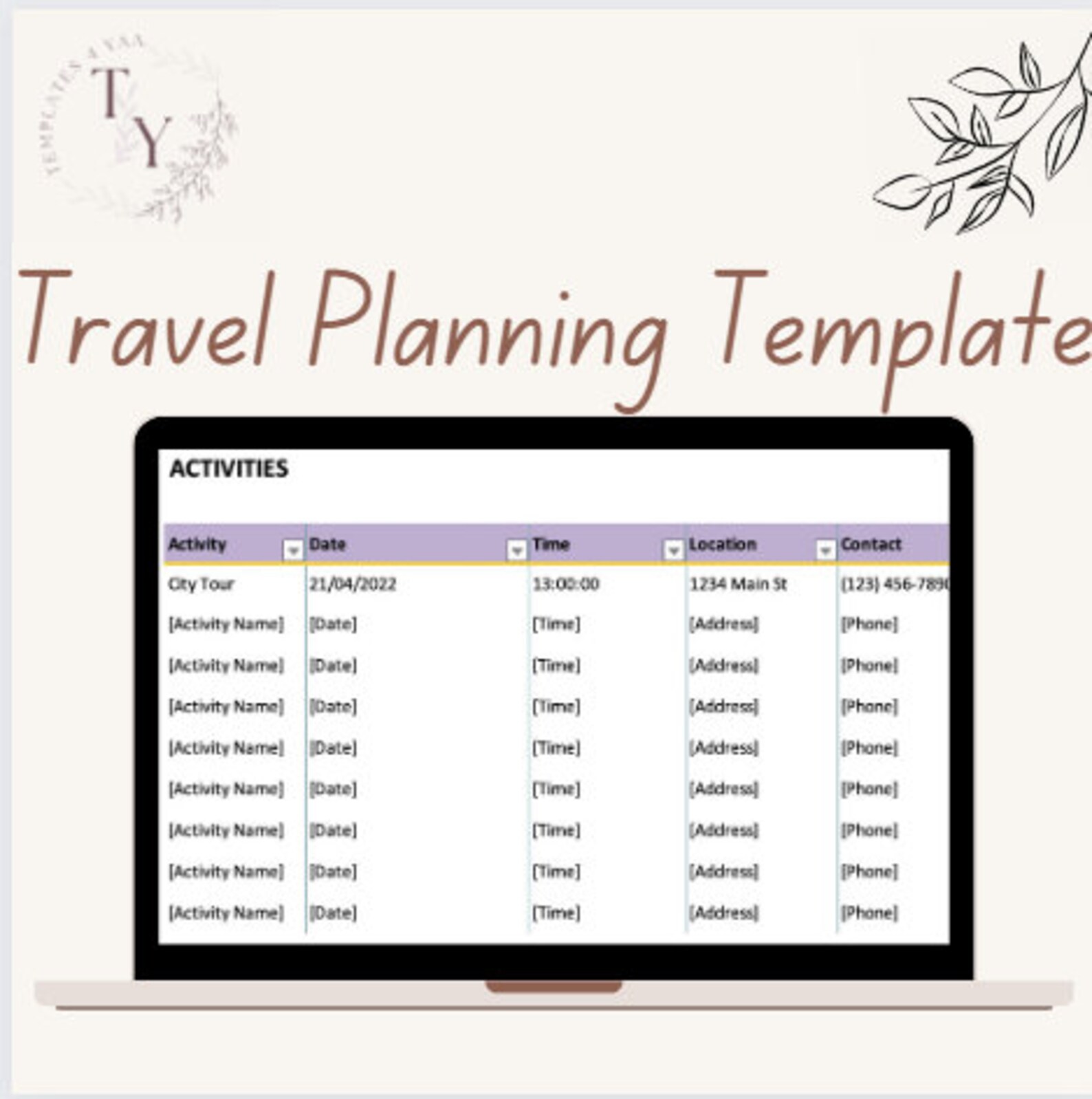 Ultimate Travel Planning Excel Template: Organize Your Adventures With ...