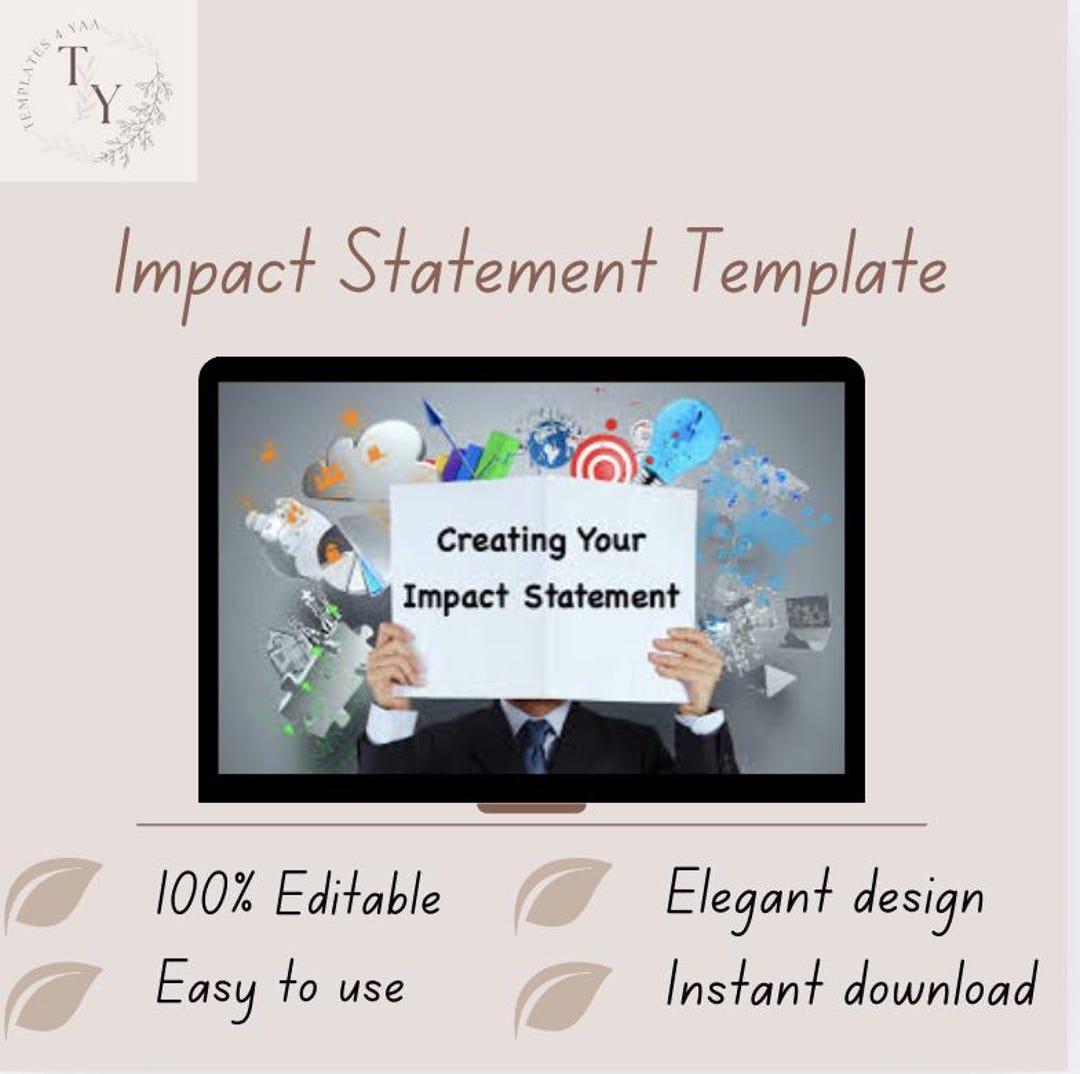 Impact Statement Template: Microsoft Word & Pages (digital Download) - Etsy
