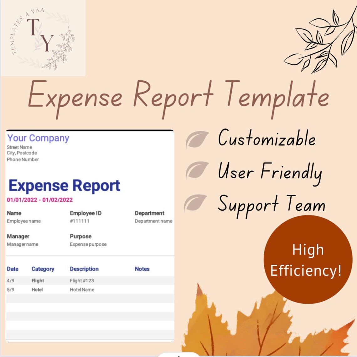 Expense Report Template by a Chartered Accountant (CA) | Excel & Google ...